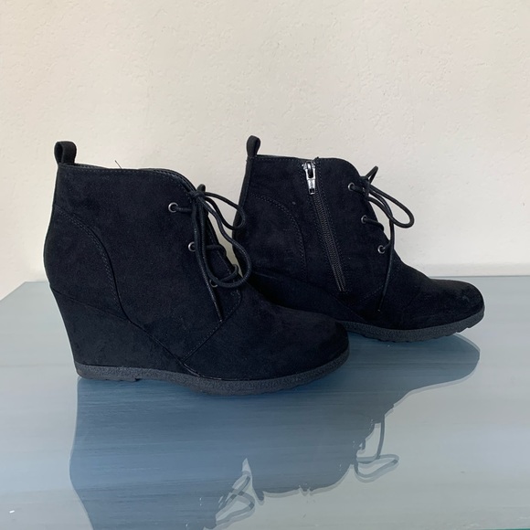 American Rag | Shoes | Nwot Womans Black Wedge Boots | Poshmark